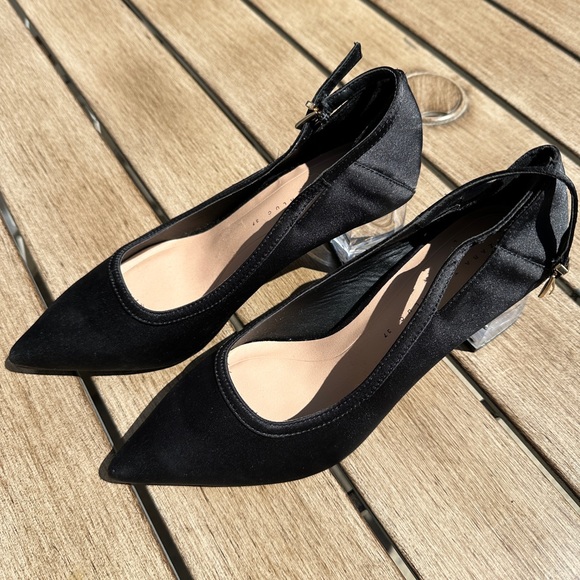 Zara | Shoes | Zara Acrylic Block Heels | Poshmark